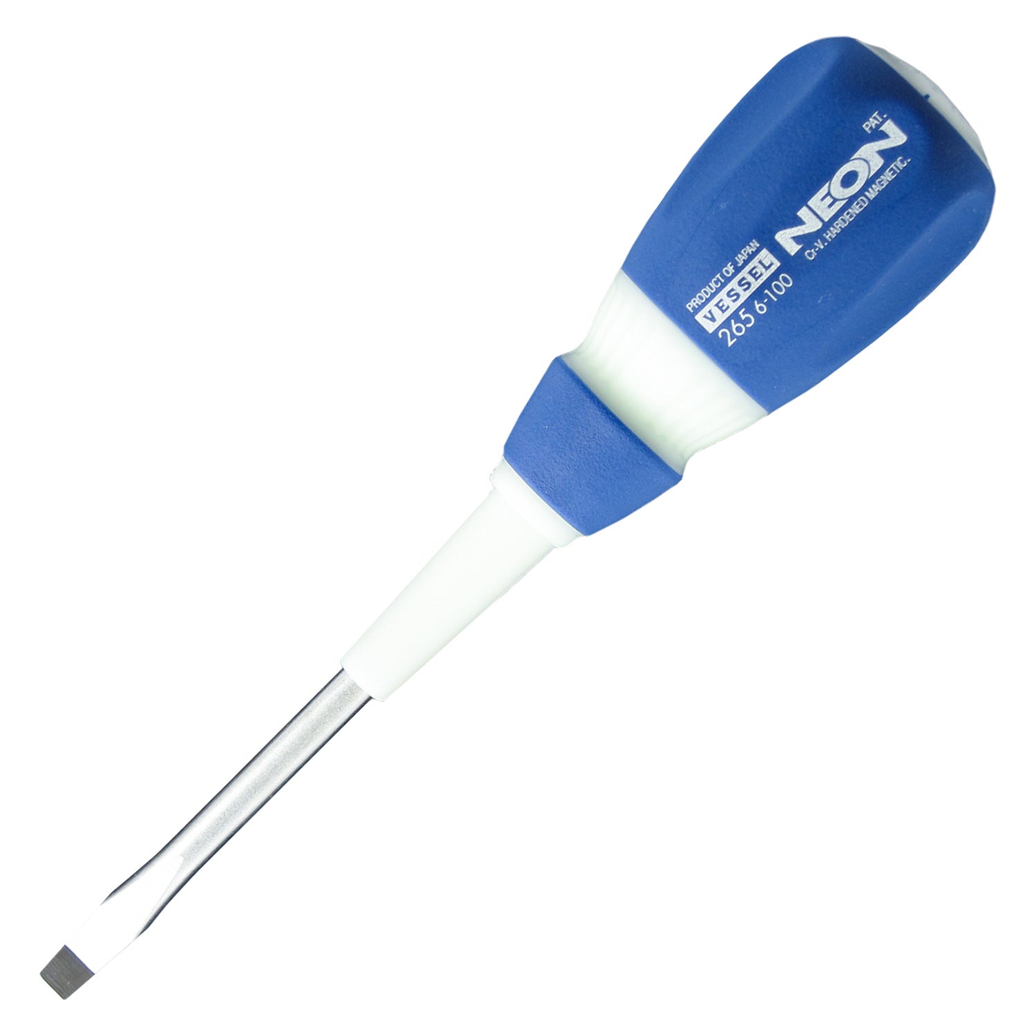 Vessel Tools "NEON" Screwdriver No.265S6100 Slotted6 x 100 – Eagle Tools
